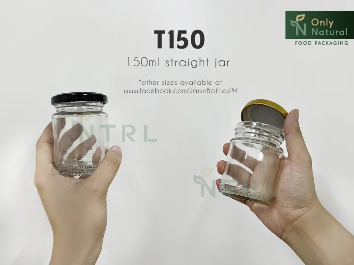 150ml glass jar T150 a box of 24 with free plastic seals | Lazada PH