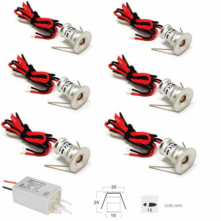 12V Led Spotlight Cabinet Mini Spot Light IP65 Waterproof Recessed Down ...