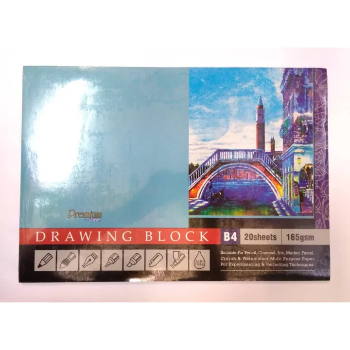 CAMPAP DRAWING BLOCK B4 165GSM - 20 SHEETS | Lazada