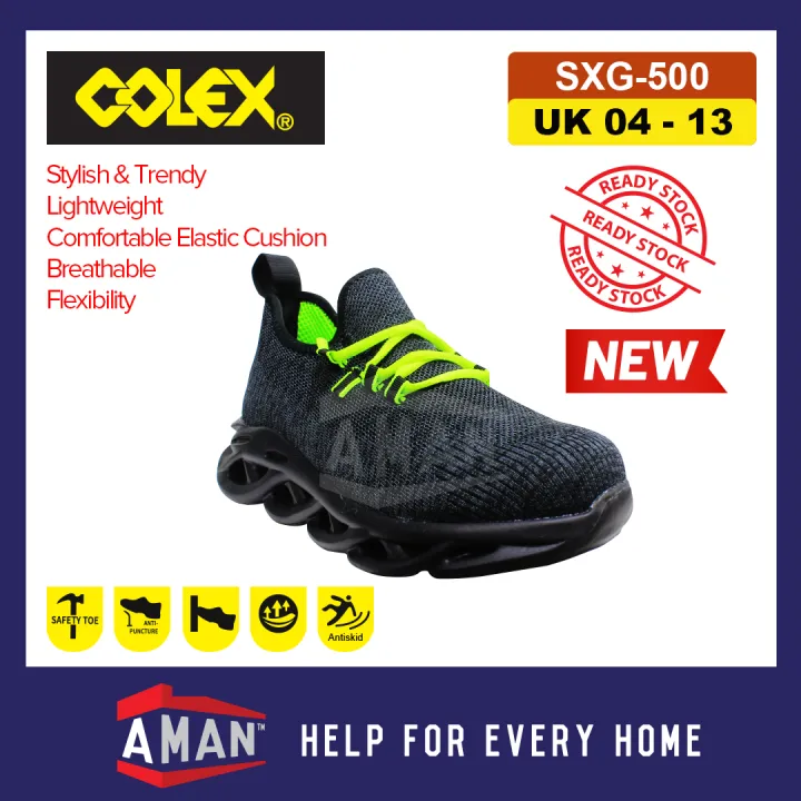 COLEX Sporty Safety Shoes Safety Boots Kevlar Sole Anti Slip Anti Smash ...