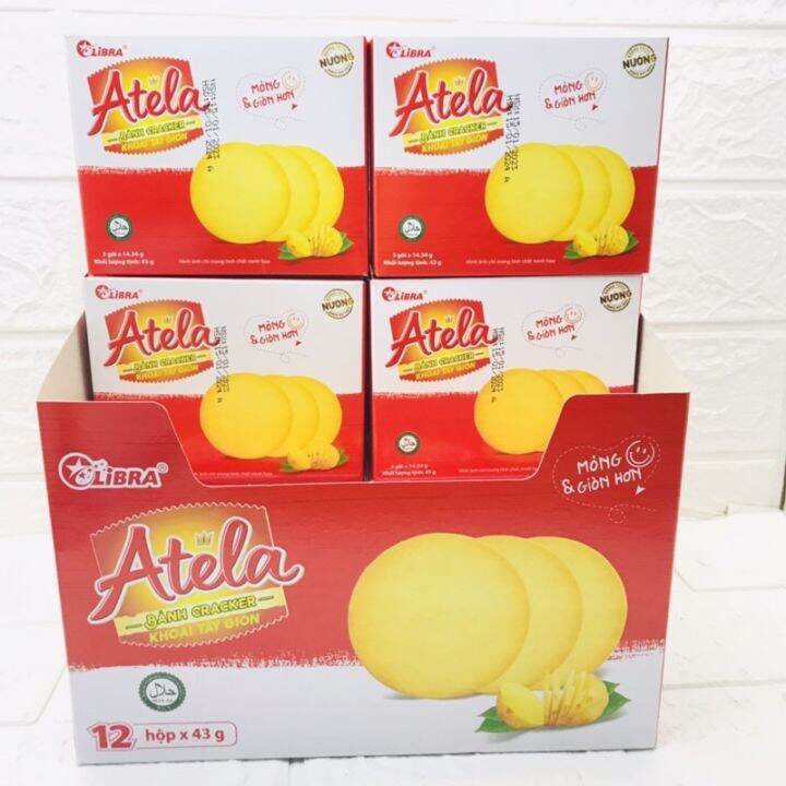 Lẻ 1 Hộp Bánh Atela Cracker Khoai Tây Giòn 43g | Lazada.vn