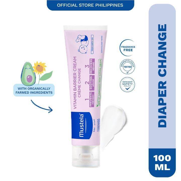 Mustela 1.2.3. Diaper Rash Cream, Baby Skin Protectant with Zinc Oxide ...