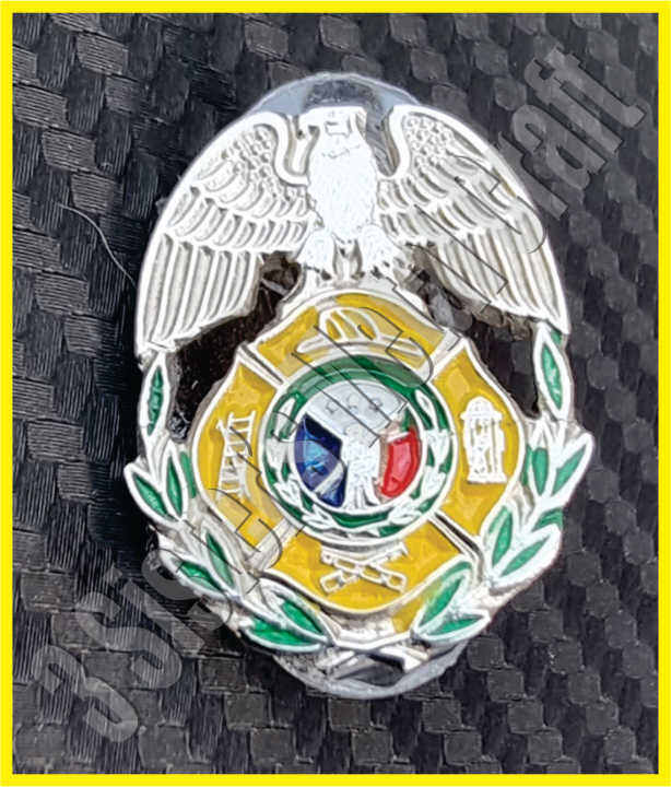 BFP (Bureau of Fire Protection) Collar Pin, silver plated with box ...