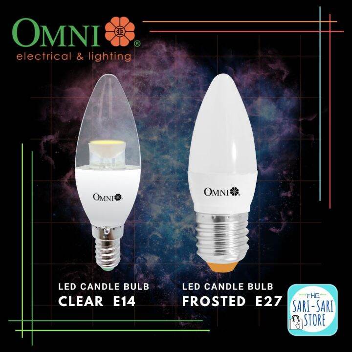Omni LED Candle Bulb E14 OR E27 4W | Lazada PH