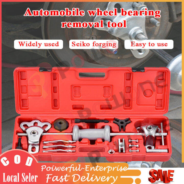17pcs 9-Way Slide Hammer Puller Set Front Wheel Hub Bearing Remover ...