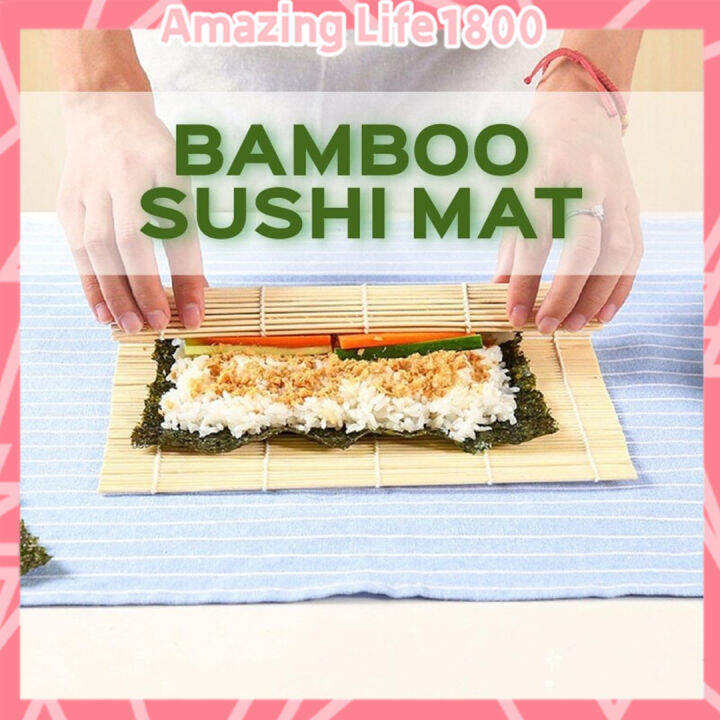 Japanese Bamboo Sushi Mat Sushi Roll Mat(1 PC) Maker Rice Rolling Mat ...