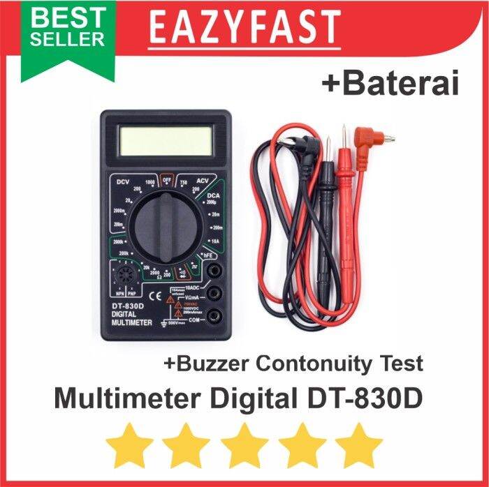 Multimeter Digital DT-830D Buzzer Beep Avo Volt Ampere Ohm Multi Meter | Lazada Indonesia