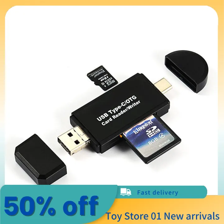 Portable Portable 3 In 1 Type C/Micro USB/USB OTG Card Reader Hi-Speed ...