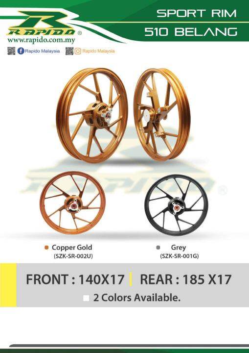 Rapido Suzuki Belang 150 Sport Rim Model 510 (Bearing Included) | Lazada