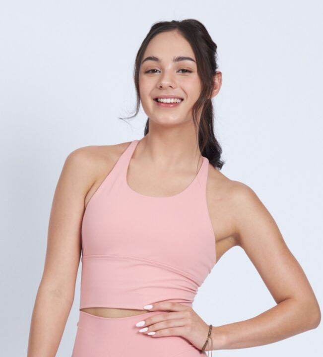 [Peaches active] Luxeflex Shaping Crop Top - สปอร์ตบรา / ชุดชั้นในออกกำลังกาย บราไขว้หลัง ...