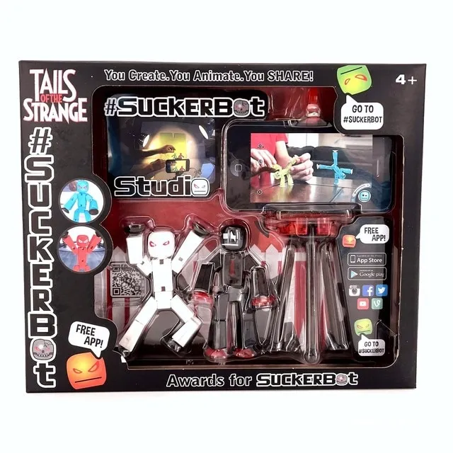 Original Stikbot Toys Sticky Robot Action Toys Figures Puppet Sucker ...