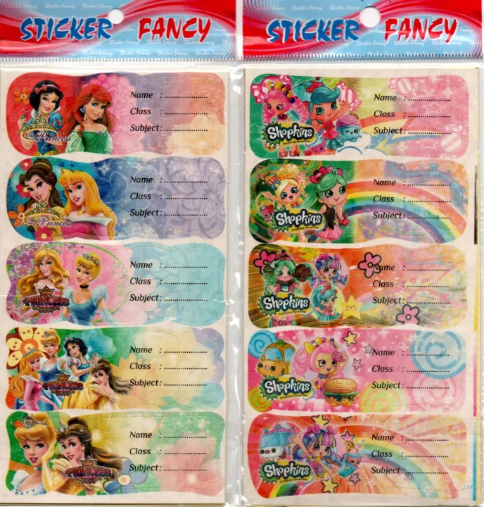 MURAH !!! 1 pack isi 6 lembar STIKER NAMA / 1 LEMBAR 5PCS / STIKER ...