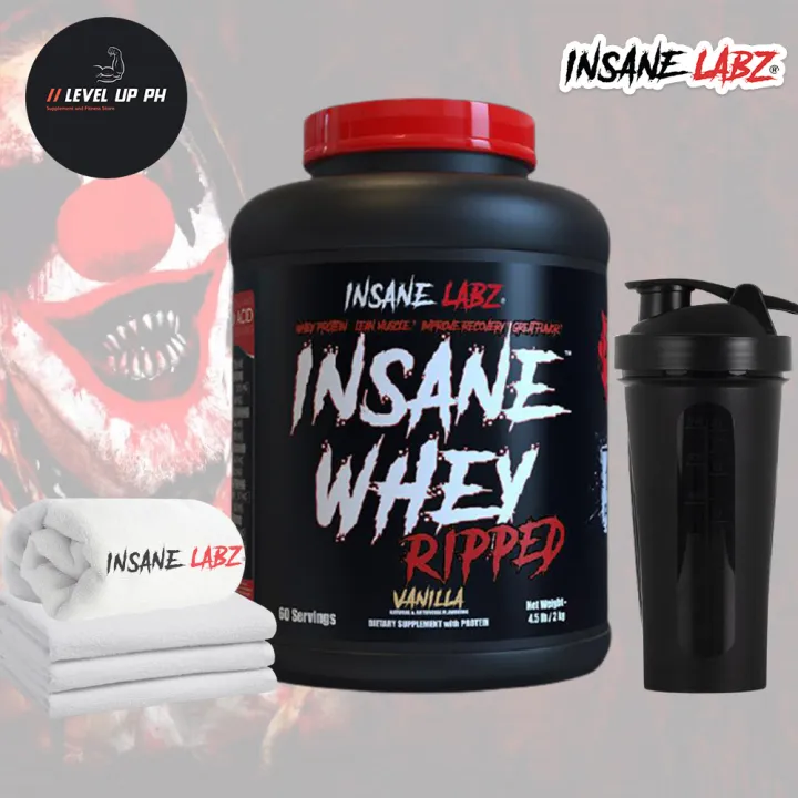 Insane Whey RIPPED + Free Insane Labz Gym Towel (New product!) Optional ...