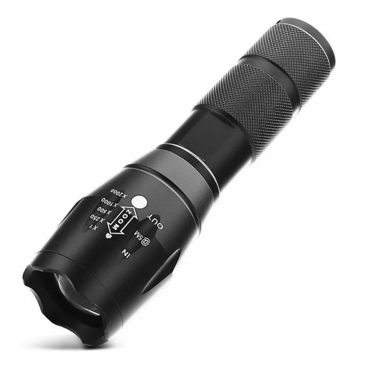 SM High Performance Taclight Flashlight with 5 Modes and Zoom Function ...