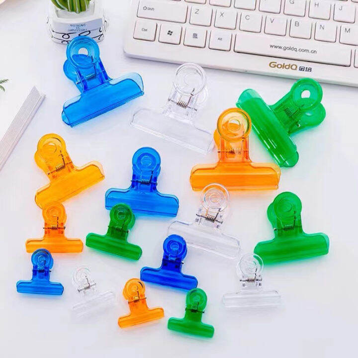 30 Pack 0.86 Inch Office Utility Paper Clips Clamps Bulldog Plastic ...