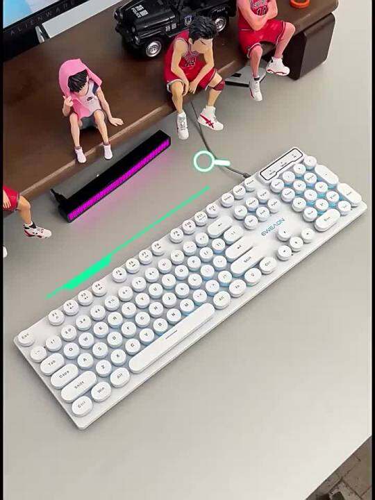Feeling Keyboard dan Mouse Punk Mekanis, Suku Cadang Bulat R Berkabel ...