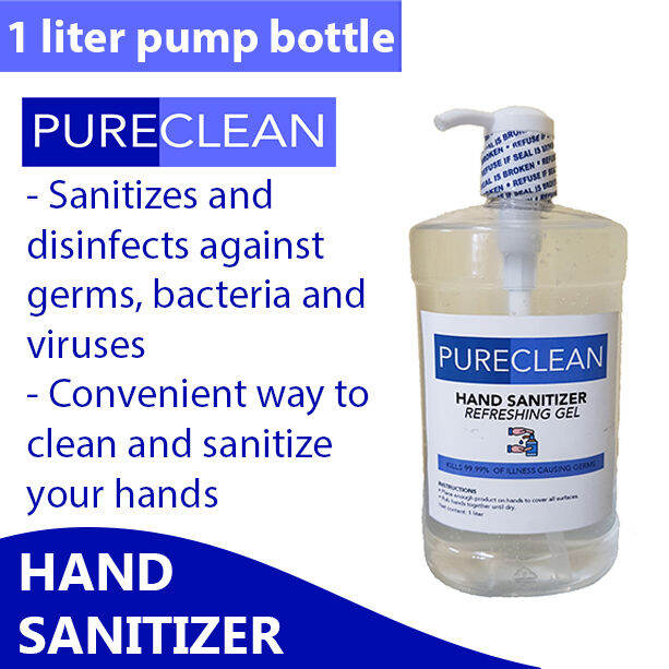 PURECLEAN Hand Sanitizer Refreshing Gel / Alcogel - Kills 99.9% of ...