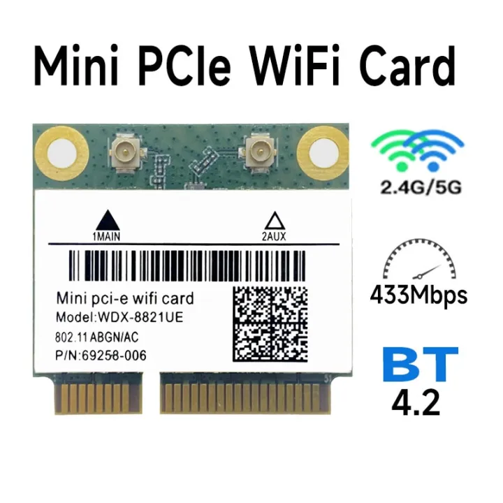 RTL8821CE 802.11AC Wi-Fi + BT 4.2 433Mbps WIFI 4.2บลูทูธ2.4Ghz 5Ghz ...