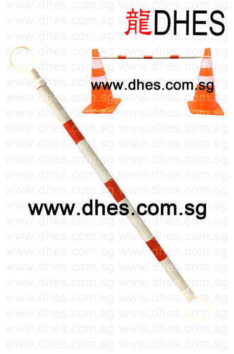 DHES Safety Red White Extendable Adjustable Cone Pole Rod Safety ...