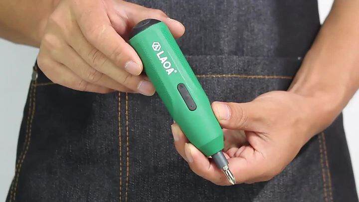 LAOA 3.7V Electric Screwdriver 3.6mm Smart Cordless 14” Screwdriver Rechargeable Lithium Battery ...
