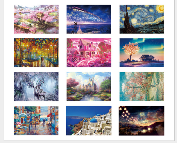 Tranh Ghép Hình 1000 Mảnh Giấy Mini Kèm Keo Dán Tranh/Jigsaw Puzzle ...