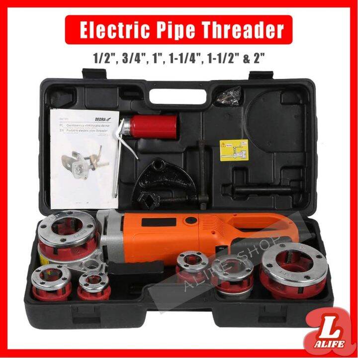 Electric Pipe Threader, Pipe Threading hine Portable Handheld Electric ...