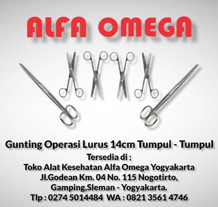 Gunting Operasi Lurus 14cm Tumpul - Tumpul//Gunting Operasi | Lazada ...