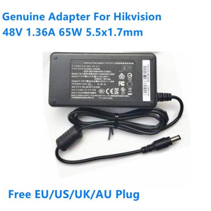 Two-year warranty Genuine 48V 1.36A 65W MOSO MSP Z1360IC48.0 65W AC Adapter for FSP Hikvision ...