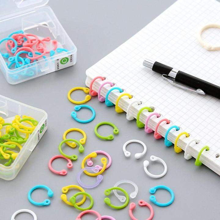 1 Box Colored Easy Ring Paper Book Loose Leaf Binder Multi-function ...