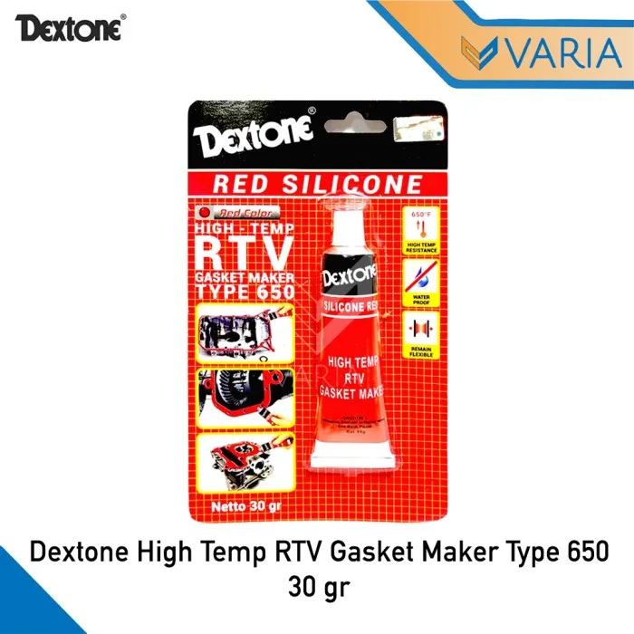 Dextone Red Silicone High Temp RTV 30 gr Lem Gasket Maker Type 650 ...
