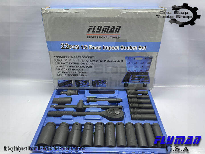 OSTS ORIGINAL FLYMAN HEAVY DUTY 22PCS DEEP SOCKET SET | Lazada PH