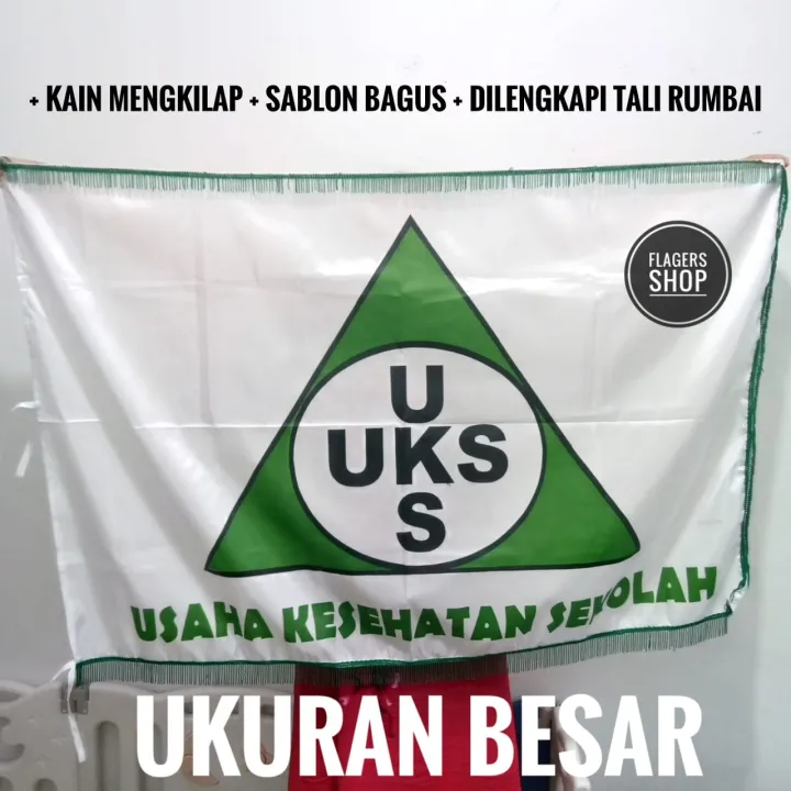 Bendera Ruangan UKS 90x135 cm - Ukuran Besar | Lazada Indonesia
