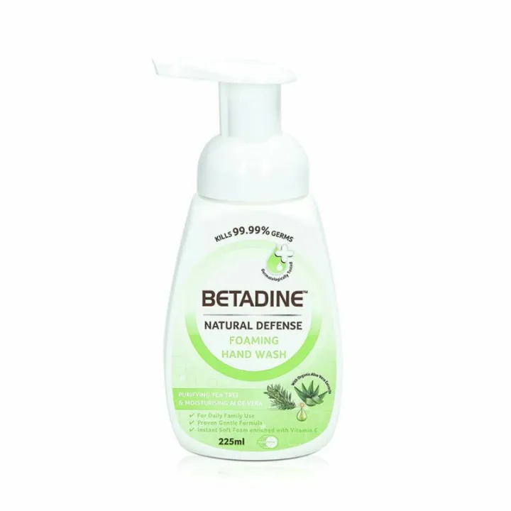 Betadine Natural Defense Foaming Hand Wash Purifying Tea Tree ...