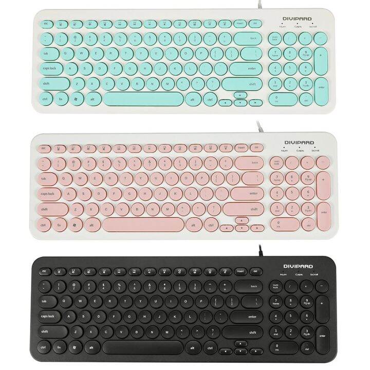 wired keyboard for pc 96 Keys D520 Universal Round Key Computer USB ...