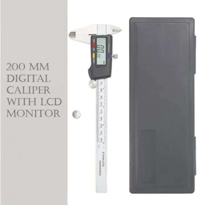 200 mm Digital Caliper with LCD Monitor – Black | Lazada PH