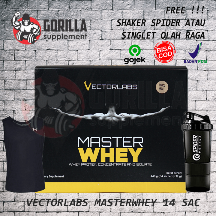 Vectorlabs Masterwhey 14 Sachet Whey Protein Isolate Concentrate Vector ...