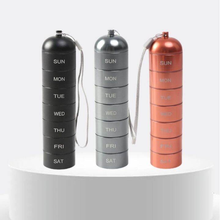 RTHRT กล่องยากล่องยาหลายชั้นกันน้ำแบบพกพาช่องปิดผนึกขวดกล่องเก็บ ...