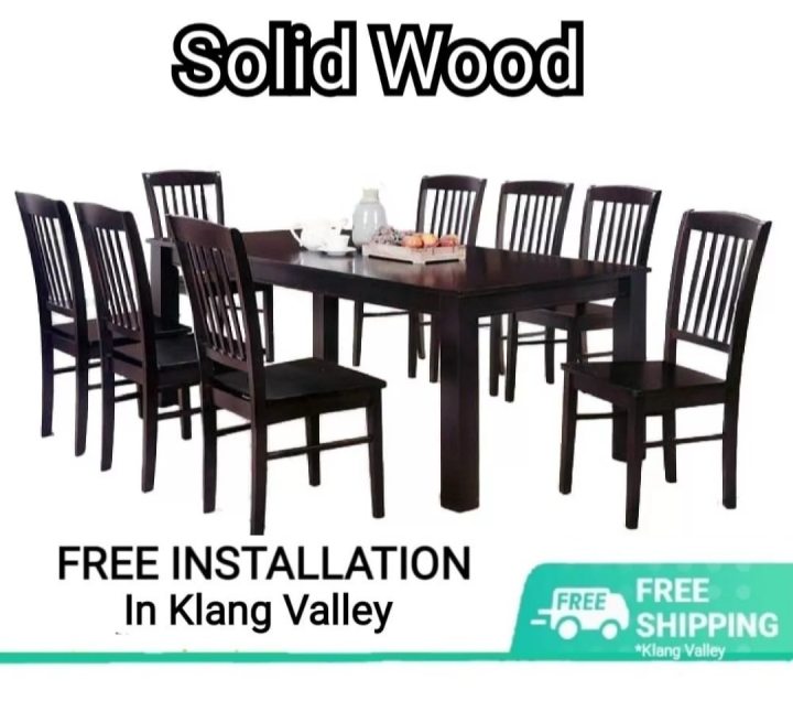Q 10 - 1+8 Solid Wood Dining Set / 8 Seater Solid Wood Dining Table Set ...