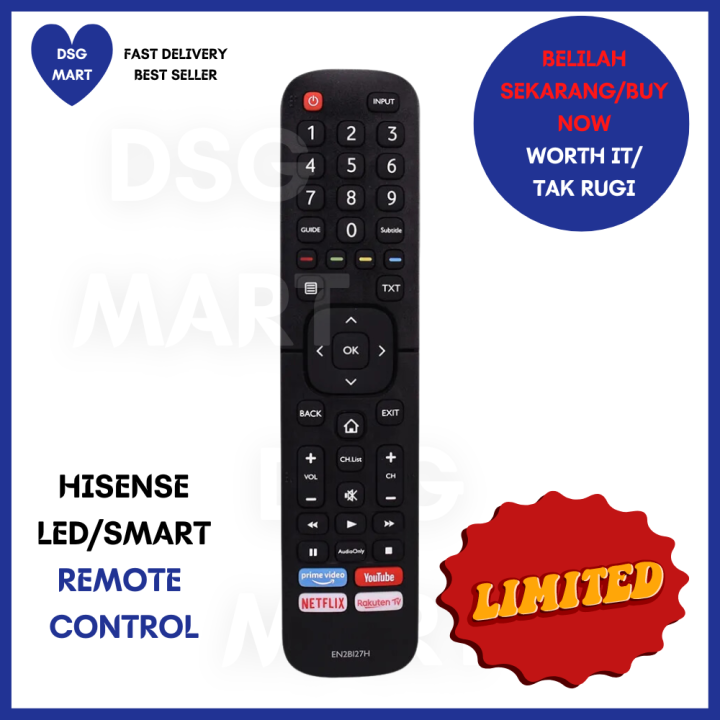 DSG hisense remote control for smart tv /led tv| New Remote Control ...