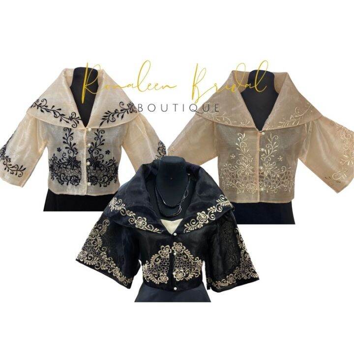 [S to 4XL] Modern Filipiniana Maria Clara Embroidery Top | Lazada PH