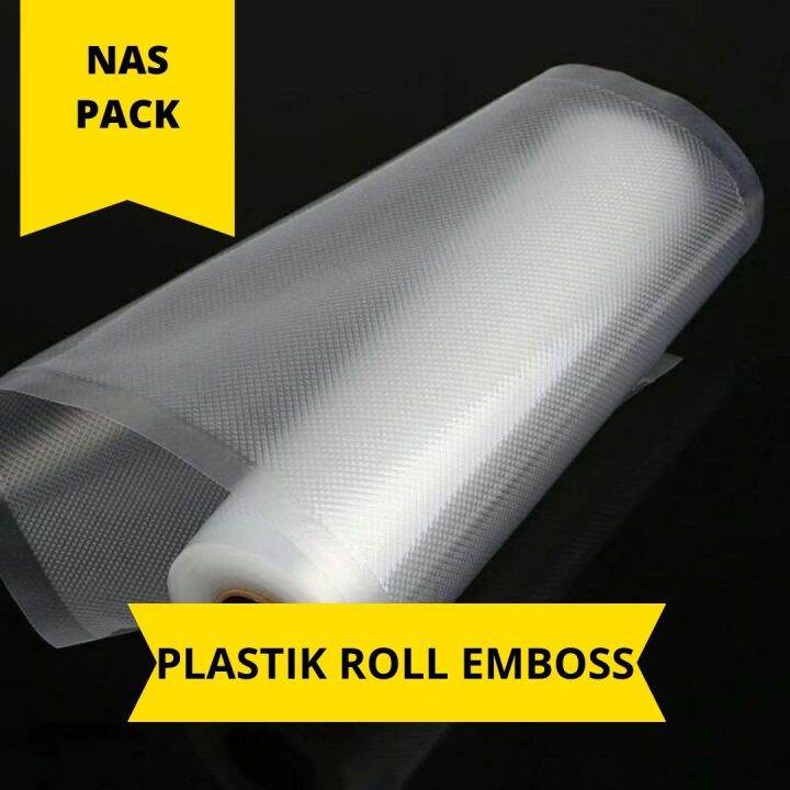 Plastik Vacuum Emboss Roll Ukuran 12 cm Panjang 5m | 95 Micron ...