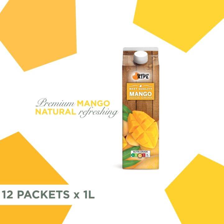 Ripe Mango Juice 1L x 12 packets | Lazada Singapore
