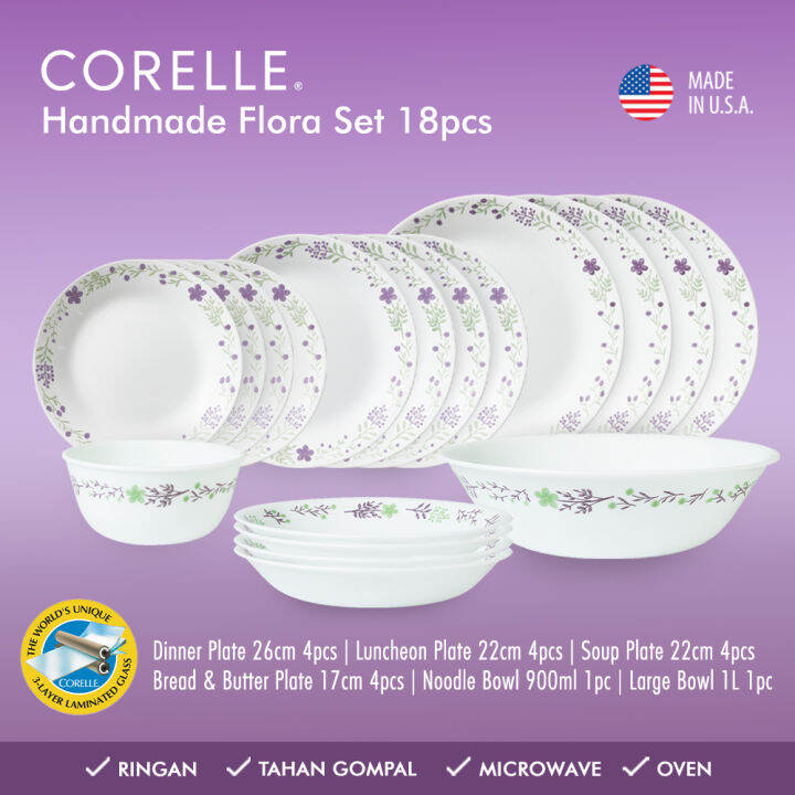 Corelle Handmade Dinner Set / Set Piring Makan | Lazada Indonesia