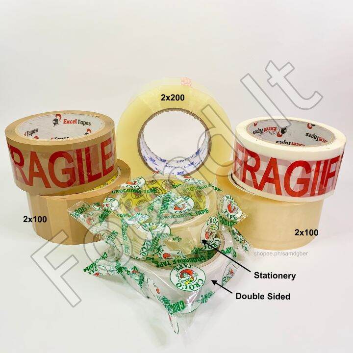 Packaging Tape 2x100 / Fragile Tape / Stationery Tape / Double Sided ...