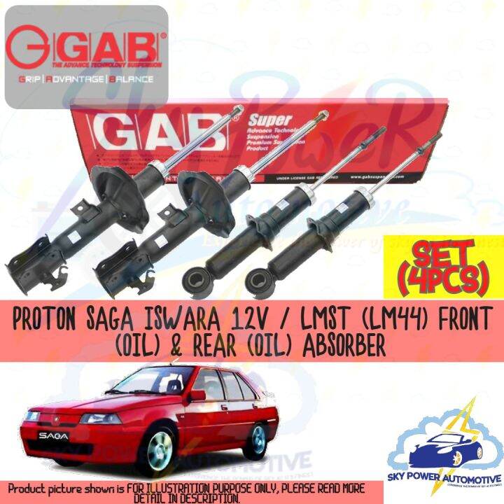 PROTON SAGA ISWARA / LMST (LM44) GAB SUPER OIL SHOCK ABSORBER (SET 4PCS ...