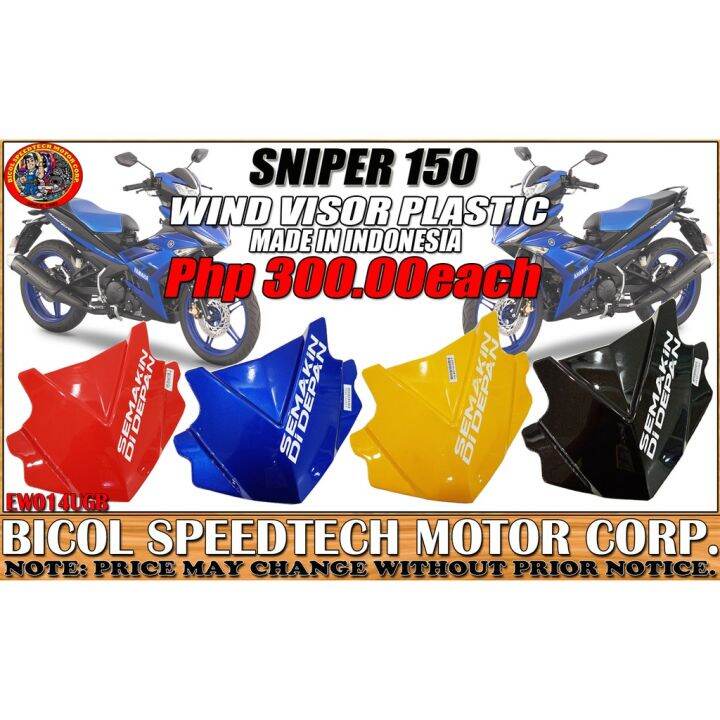 SNIPER 150 WIND VISOR PLASTIC "MADE IN INDONESIA | Lazada PH