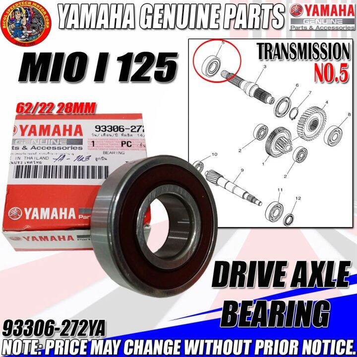 MIO I 125 DRIVE AXLE BEARING 62/22 28MM (GENUINE: 93306-272YA) | Lazada PH
