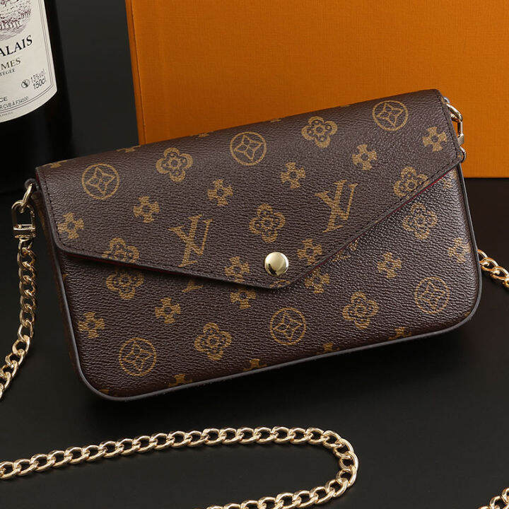 Classic reading girl bag LV&HO shoulder slung small bag fashion chain ...