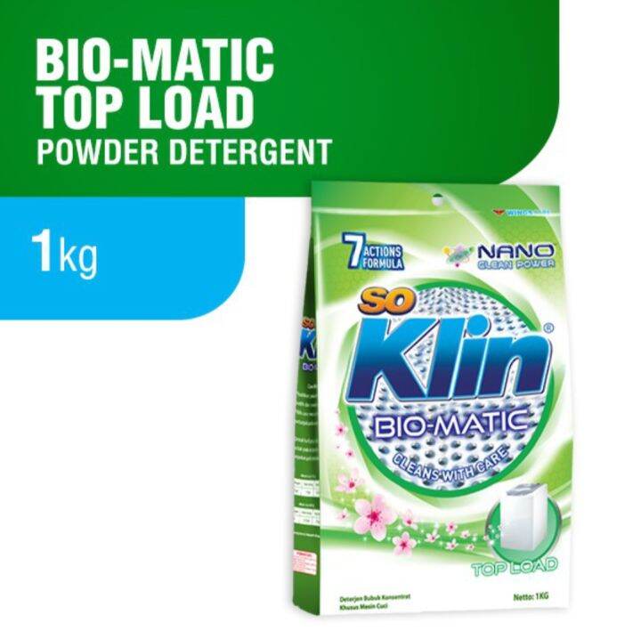 SO KLIN Bio Matic Deterjen Bubuk Top Load 1 KG | Lazada Indonesia