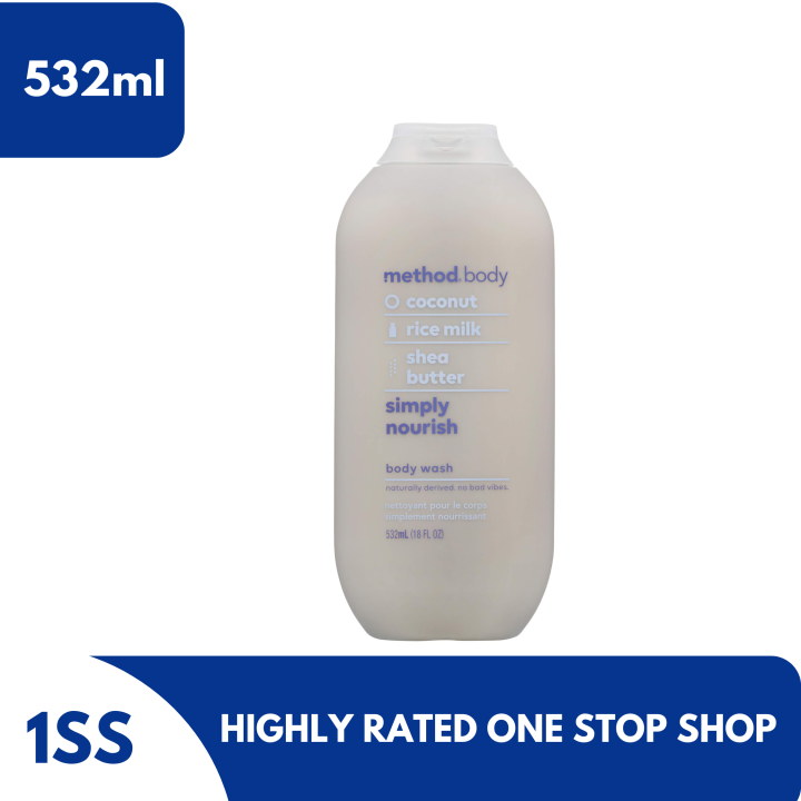 Method Body Wash Simply Nourish Coconu, Rice Milk & Shea Butter, 532ml ...